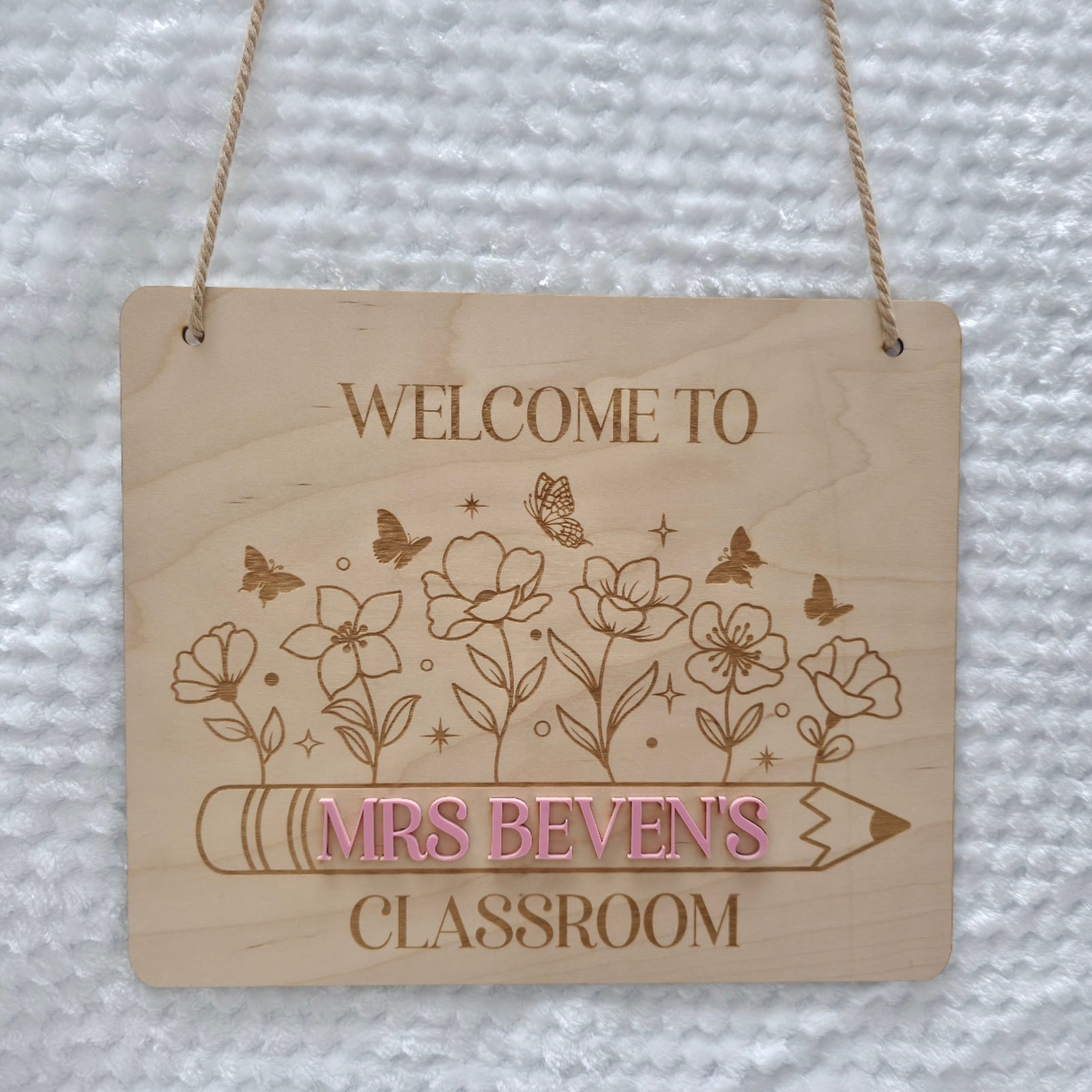 Classroom Welcome Floral Sign – Tazmyrtle Designs